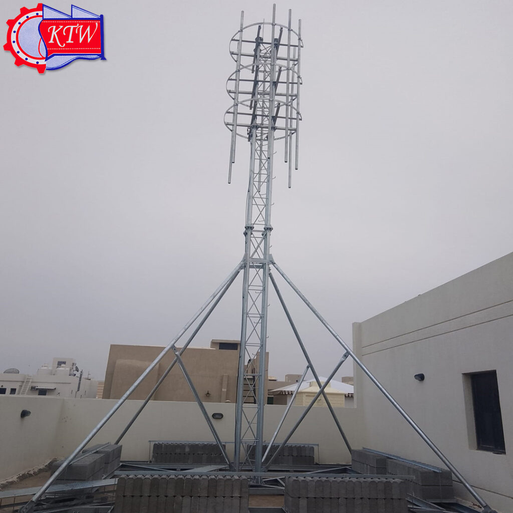 Rooftop Angle and Pole Square Tower - Kuwait Techno Works