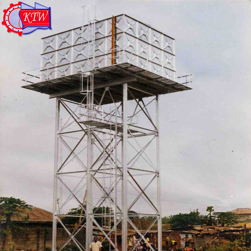 Steel Structure Tower for Water Tank - Kuwait Techno Works