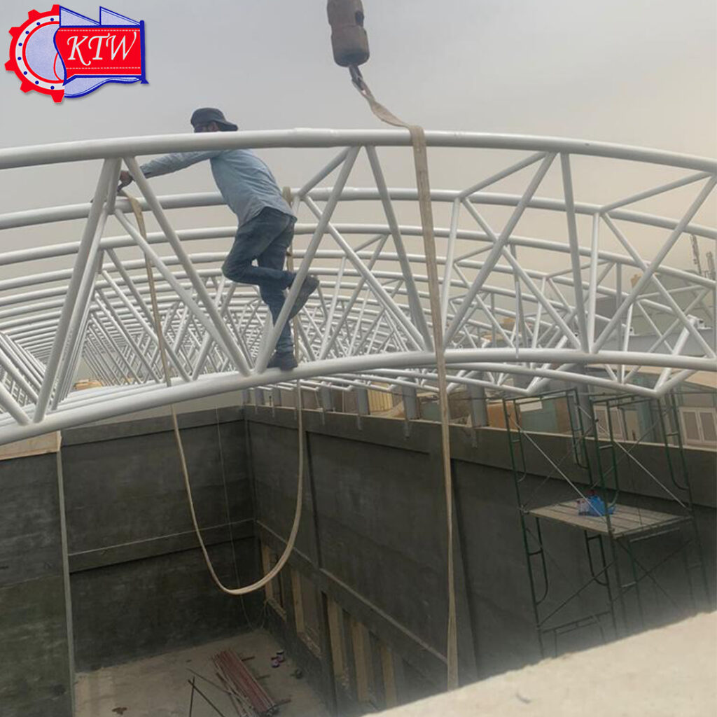 Metal Structure Roof of a Modern Showroom or Shopping - Kuwait Techno Works